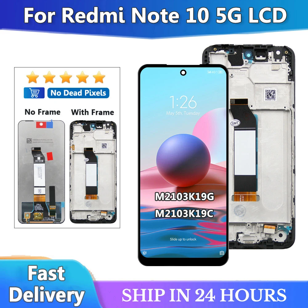 Pantalla-para-Redmi-Note-10-5G-LCD-pantalla-t-ctil-digitalizador ...