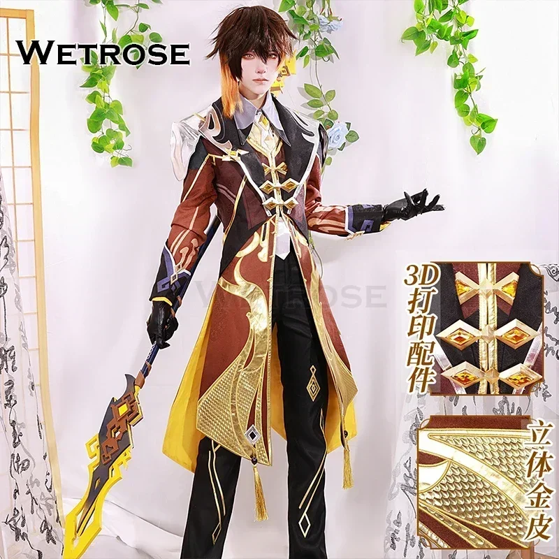 Zhongli-SSR-Cosplay-Traje-Genshin-Impact-Zhong-Li-Morax-John-Lee-Geo ...