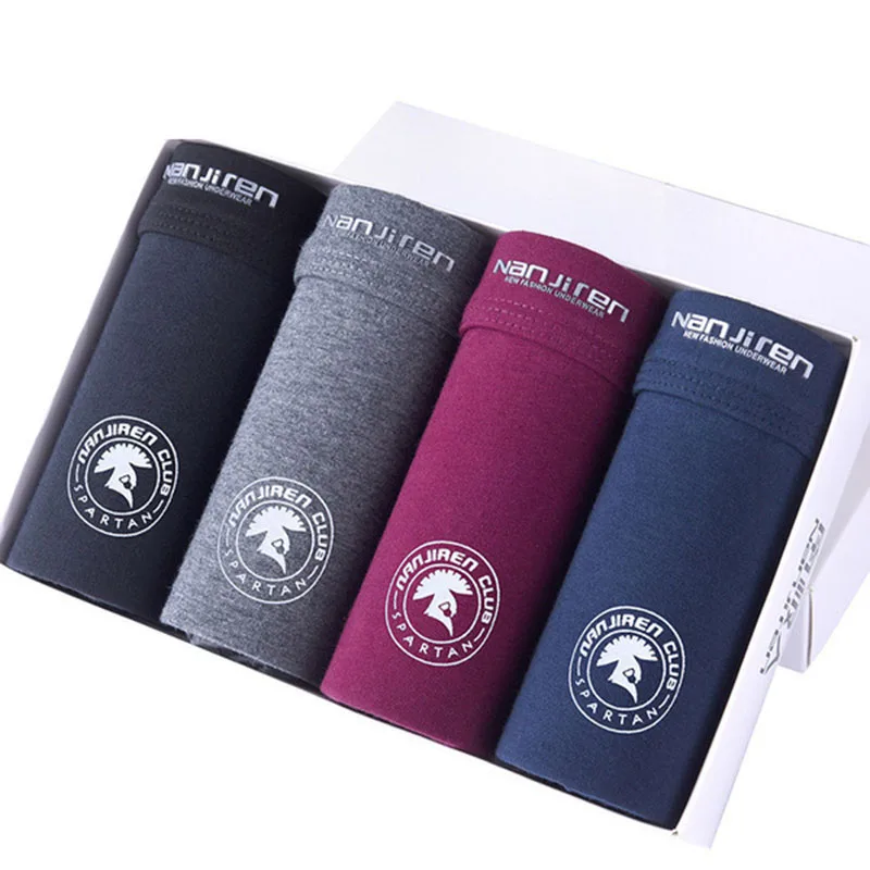 Boxer underwear masculino de algodão boxers homme marca dos homens ...