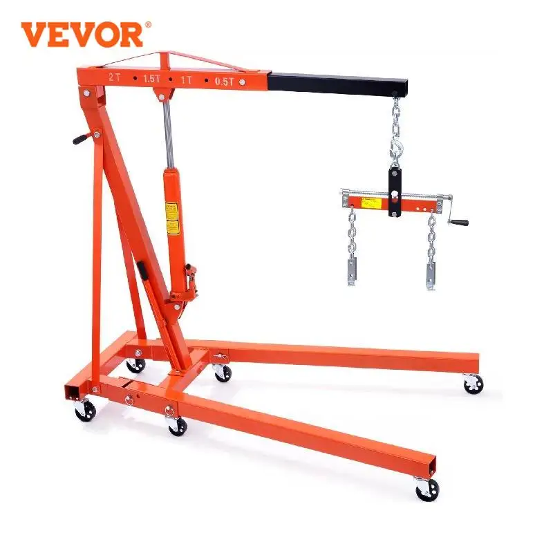 VEVOR-Hydraulic-Engine-Hoist-with-Lever-2-Ton-4400-LBS-Foldable-Engine ...