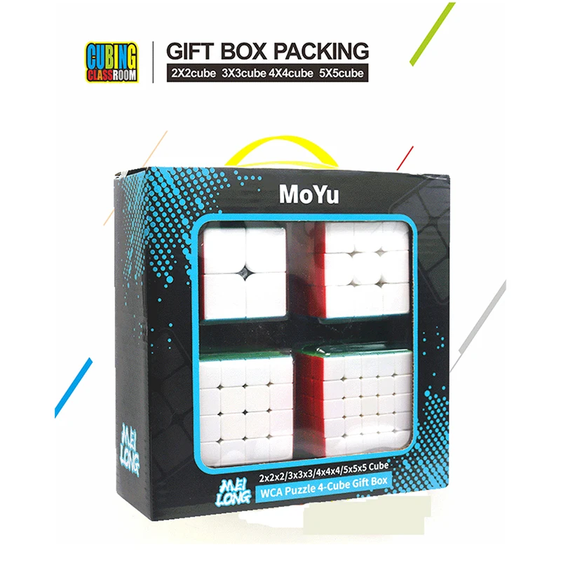 MoYu-Gift-Box-2x2-3x3-4x4-5x5-Professional-Magic-Speed-Cubes-MeiLong-Cubing-Classroom-Set ...