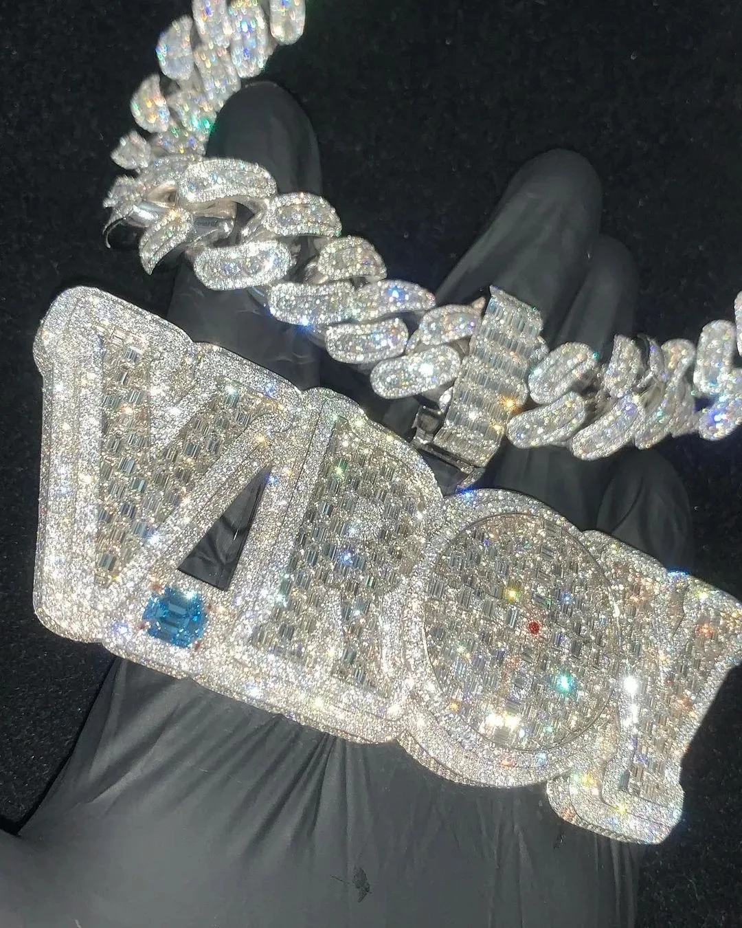 Custom-Big-Baguette-Zircon-Letter-Name-Pendant-Men-HipHop-Necklace ...