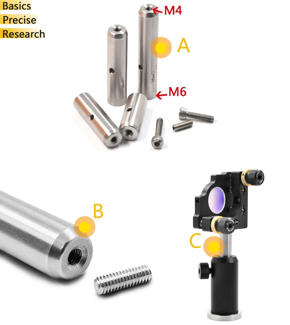 PCA S Series Height 150 500mm Stainless Steel Rod Lift Adjustment Rod ...