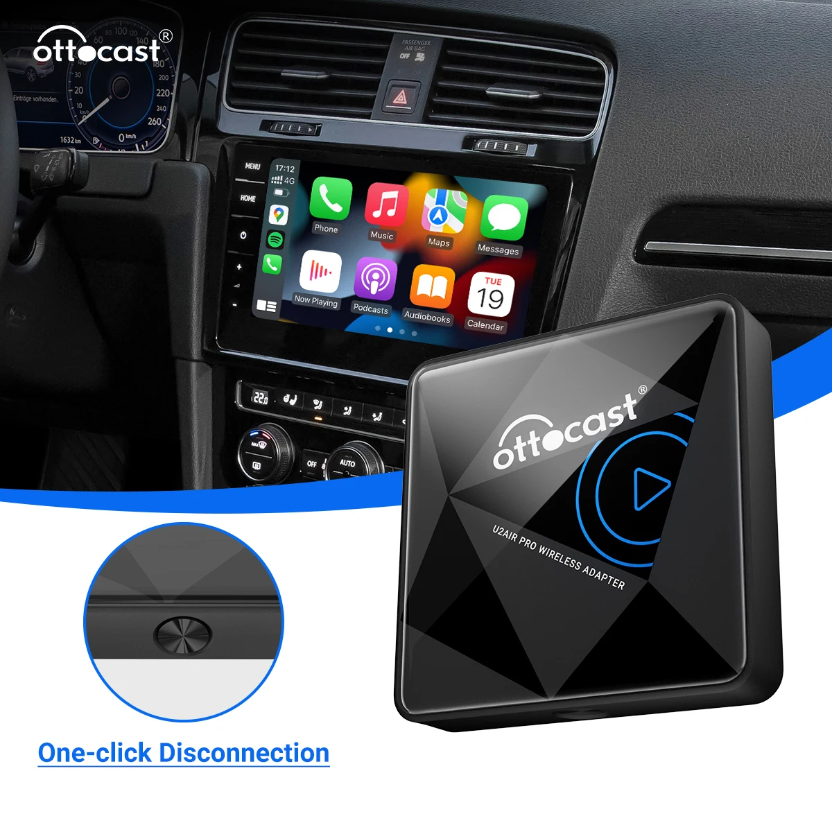 OTTOCAST-U2-Air-Pro-Car-Play-Adapter-Wired-CarPlay-Car-to-Wireless ...