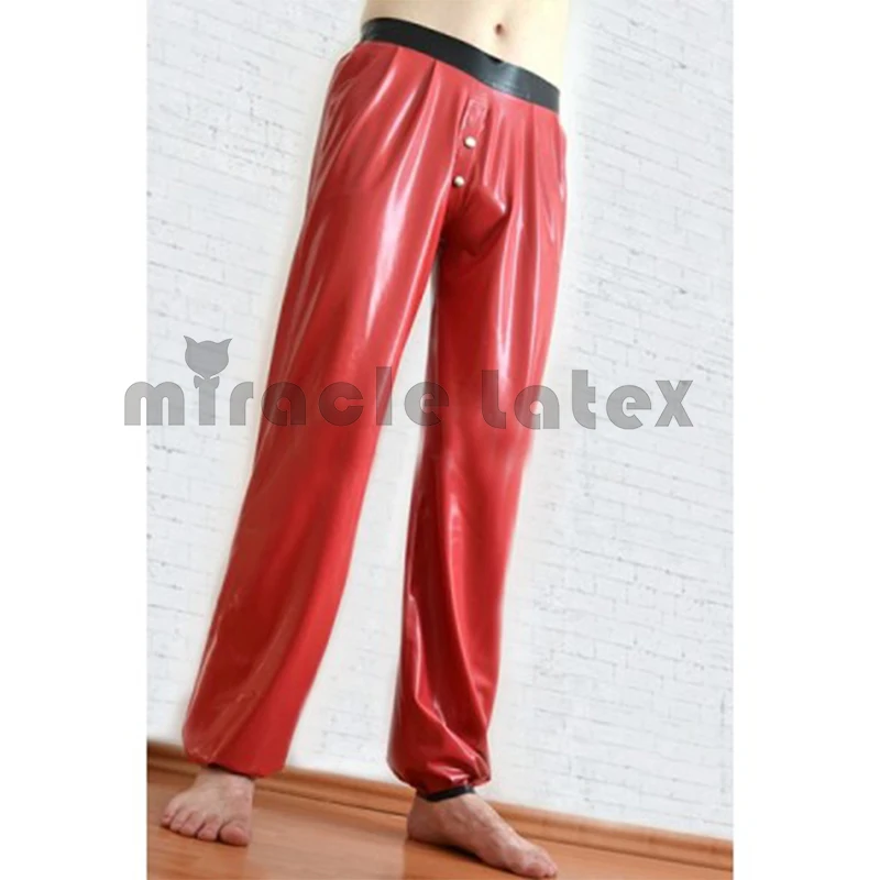 Latex Männer Hosen Casual Elastizität Gummi Hosen Sexy Männer Gummi ...