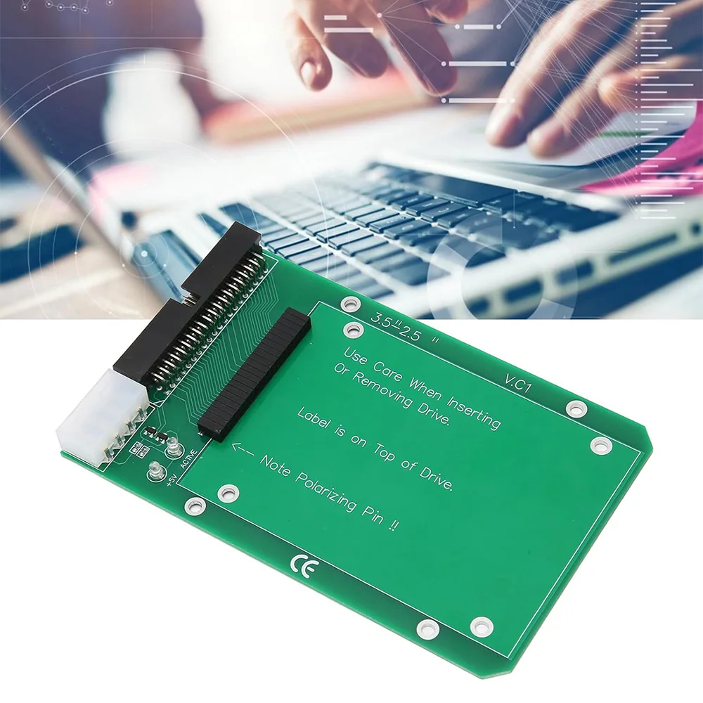 IDE 2.5 to 3.5 Adapter,2.5in to 3.5in SATA HDD SDD 44Pin IDE Converter ...