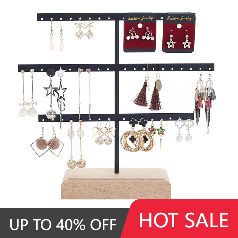 52-Holes-Earrings-Organizer-Jewelry-Display-Stand-3-Tier-Earrings ...