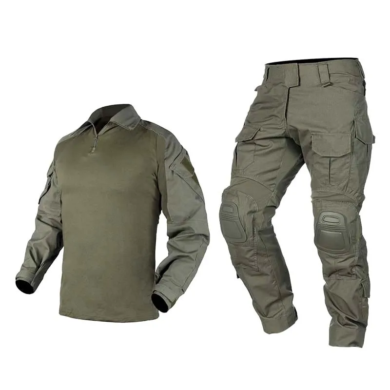 Outdoor Tactical MultiCam Uniform Top Pants Men+Knee Elbow Pads GEN3 ...