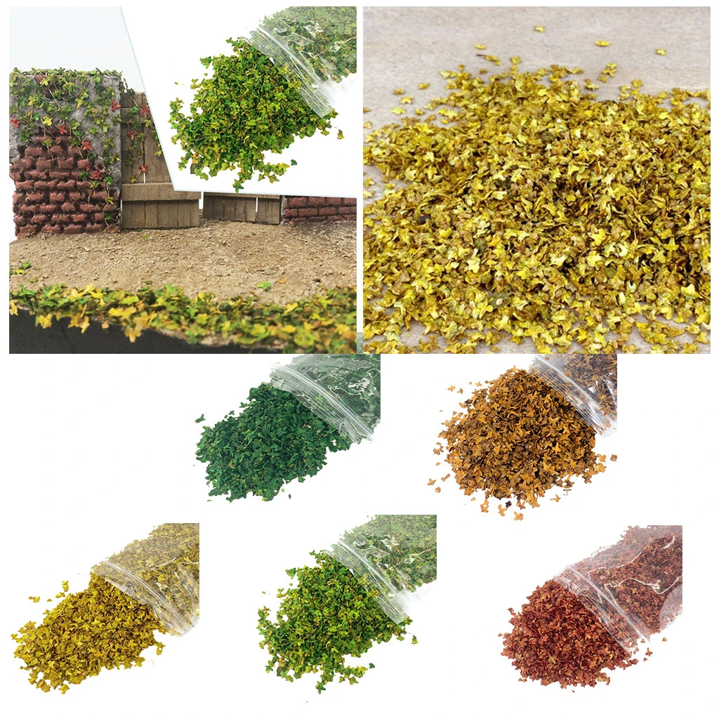 33/56ml DIY Miniature Leaf Diorama for Model Railroad Mini Leaf Static ...
