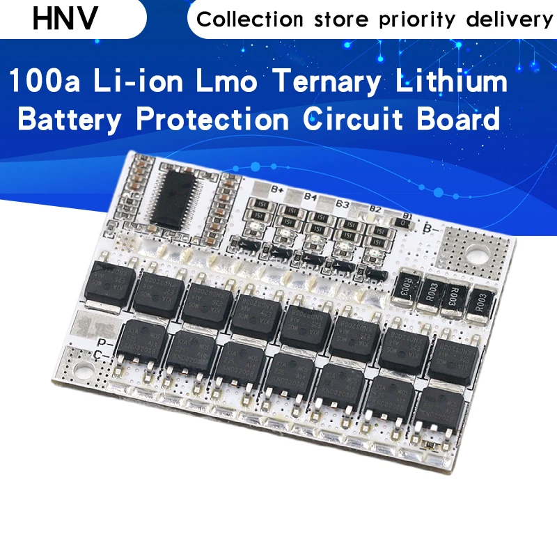 3s/4s/5s Bms 12v 16.8v 21v 3.7v 100a Li-ion Lmo Ternary Lithium Battery ...