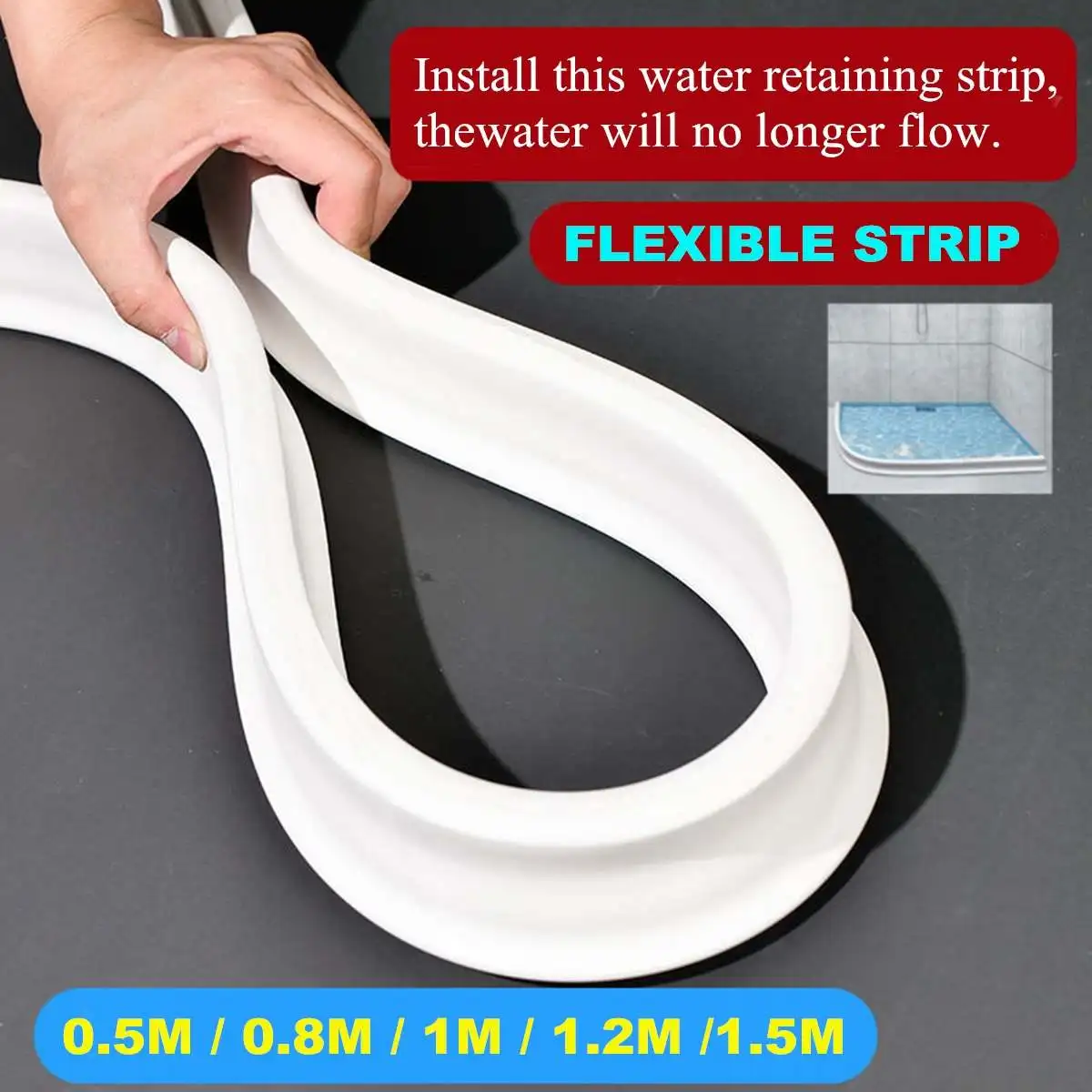 Water-Retaining-Strip-Bendable-Self-adhesive-Silicone-Waterproof ...