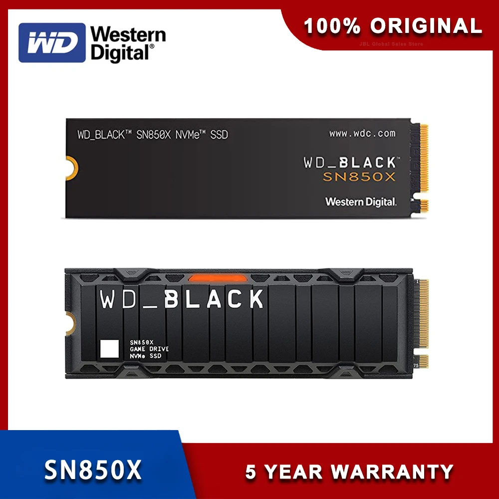 Wd Black Sn850x 1tb 2tb Nvme Internal Gaming Ssd Solid State Drive With Heatsink Works With ...