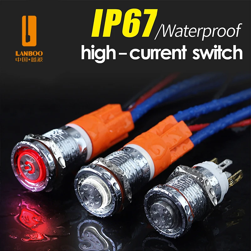 4 Pin Micro Push Button Switch | Led Micro Push Button Switch - 12mm 7a ...