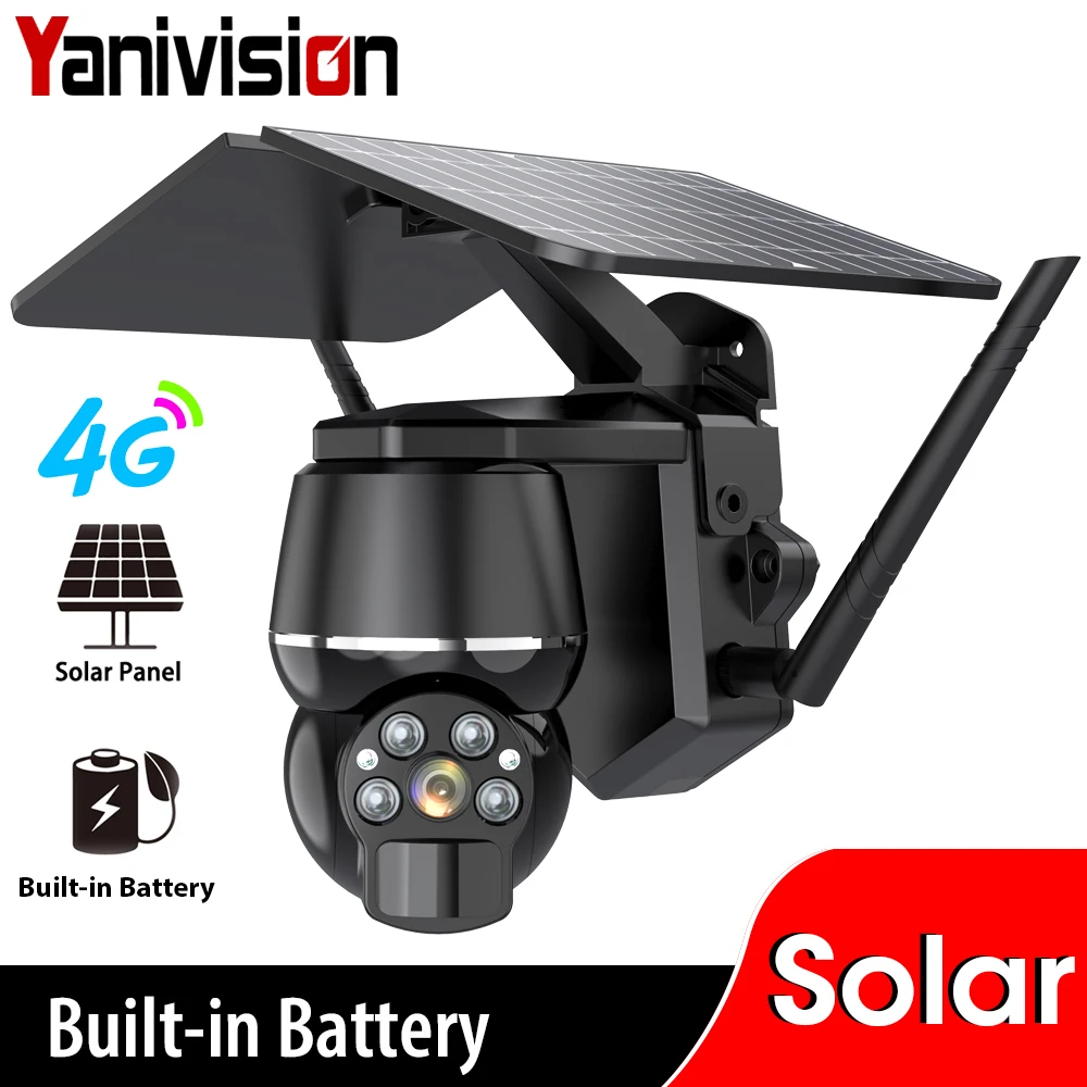 Hd Wireless Wifi 4g Solar Panel Powered Ip Camera Outdoor Security ...