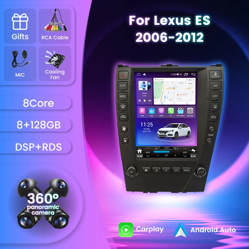 9.7inch Android For LEXUS ES ES240 ES350 2006-2012 Tesla style Car ...
