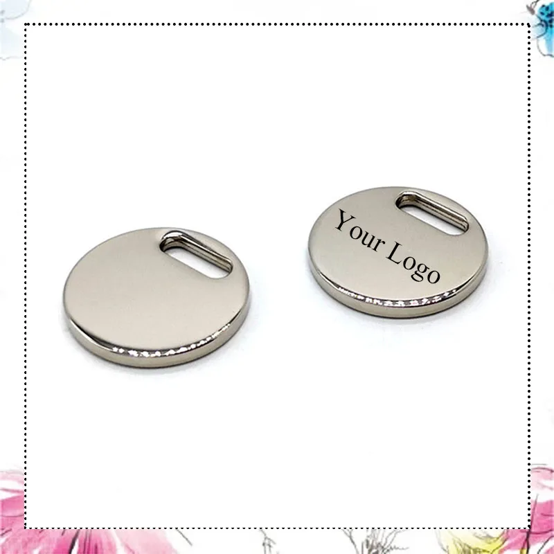 30Pcs-22mm-Round-Bag-Blank-Label-Customize-Logo-Decorative-Tag-Buckle ...