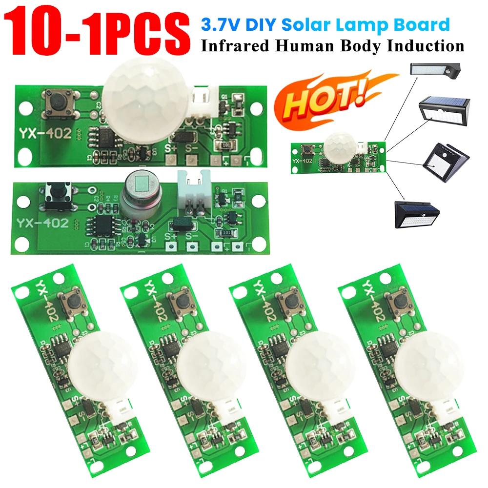 1-10PC-3-7V-Solar-Lamp-Board-Control-Sensor-Night-Light-Module-Controll ...