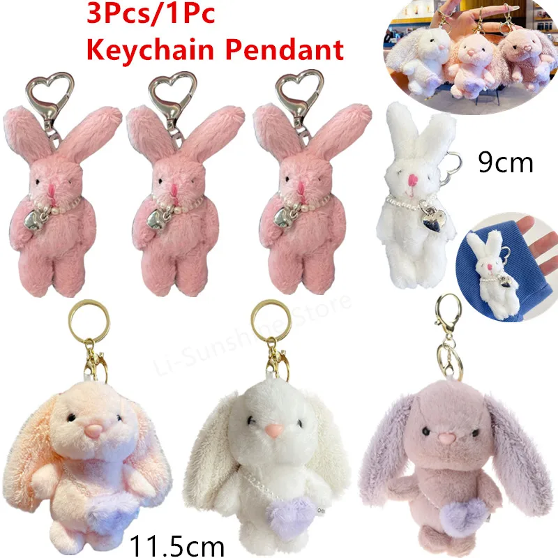 3Pcs-1Pc-Cute-Mini-Fluffy-Fur-Rabbit-Couple-Keychain-Women-Girls-Bunny ...