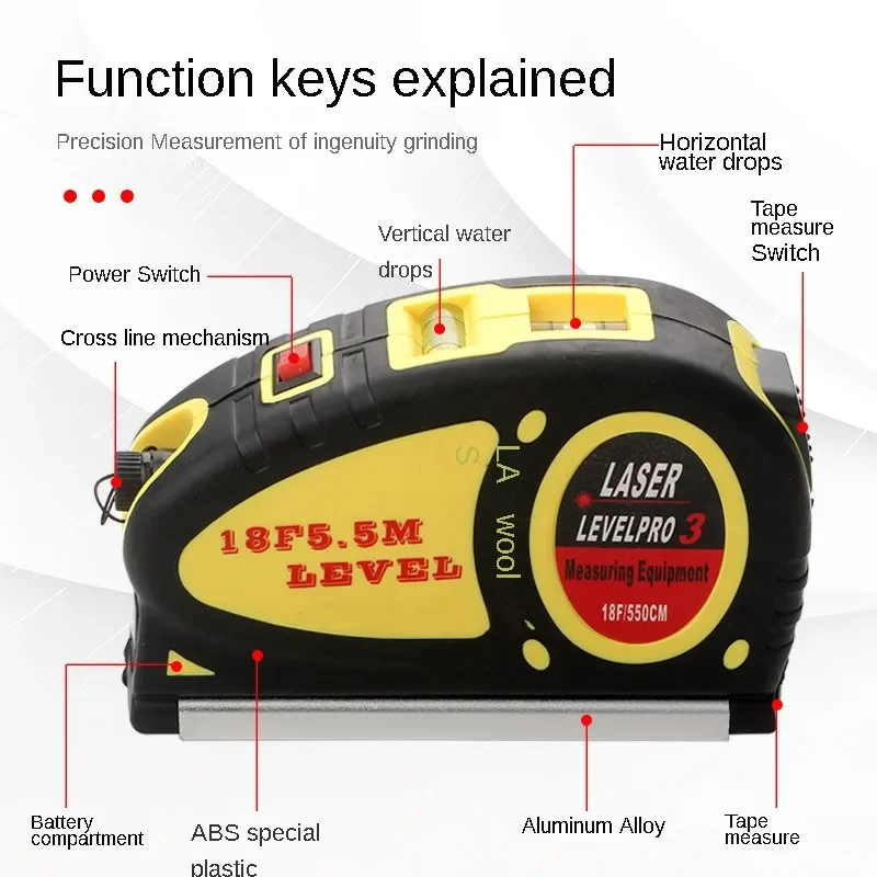 2023 Infrared Laser Level Line Lasers Multipurpose Horizon Vertical ...