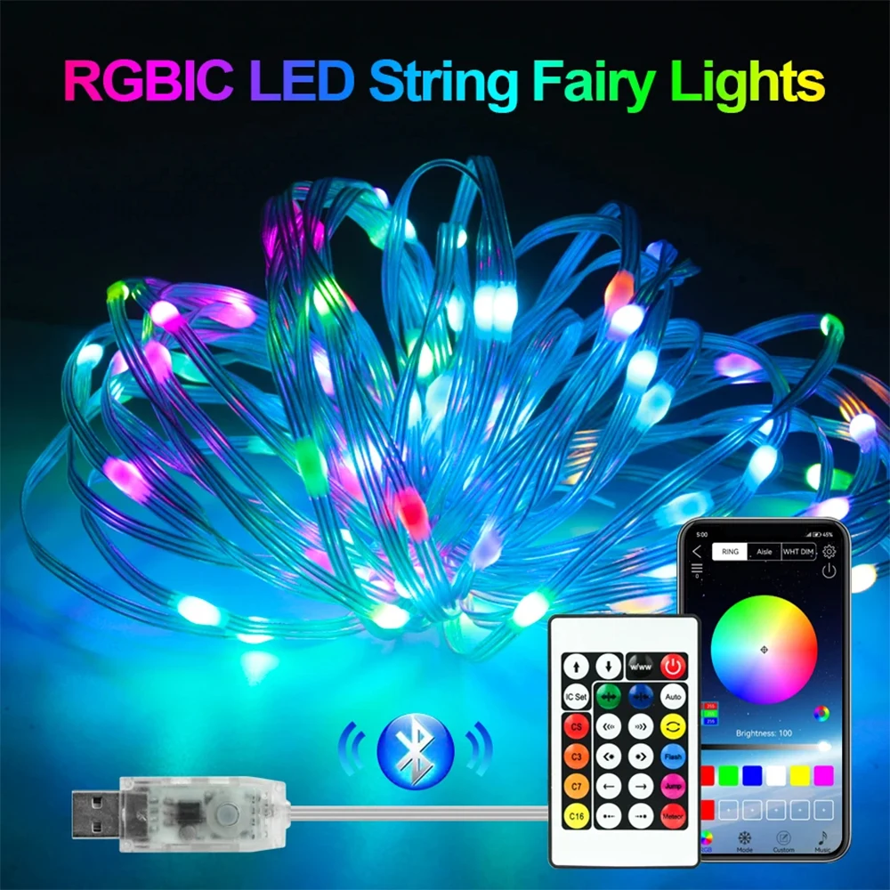 USB-Light-Strip-RGB-Illusion-APP-Intelligent-Point-Control-Leather-Wire ...