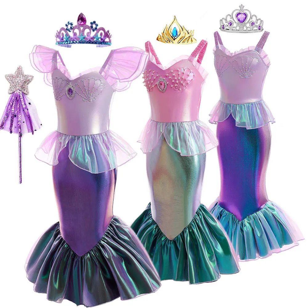 Toddler-Ariel-Siren-Apparel-Summer-Beach-Princess-Mermaid-Costume-Girls ...