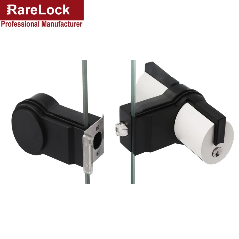 Office Partition Lock Ball Type Glass Door Lock Black and White Single ...