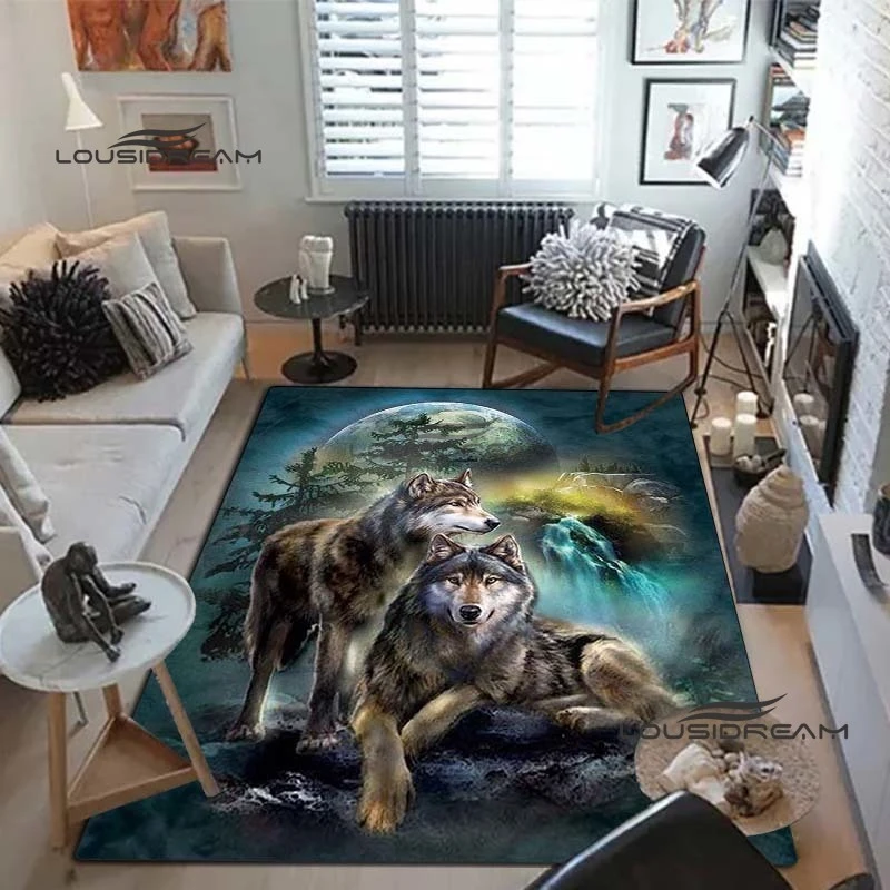 Wolf Area Rugs Livingrooms | Rug Living Room Wolf | Wolf Area Rug ...