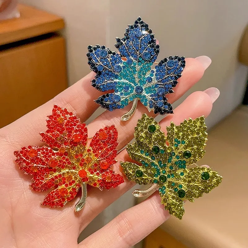 2024-New-Enamel-Maple-Leaf-Brooches-for-Women-Fashion-Full-of ...