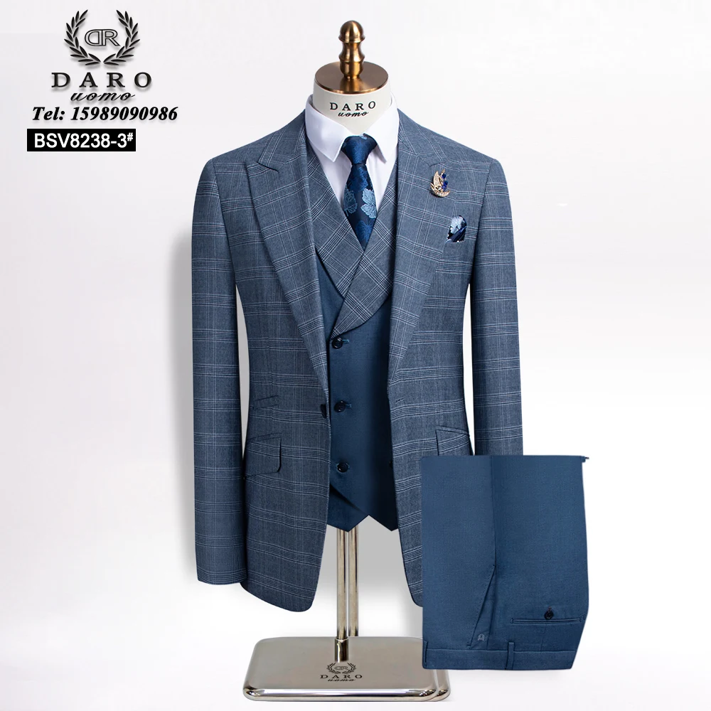 DAROuomo-Jacket-Vest-Pants-Fashion-Boutique-Lattice-Formal-Business ...