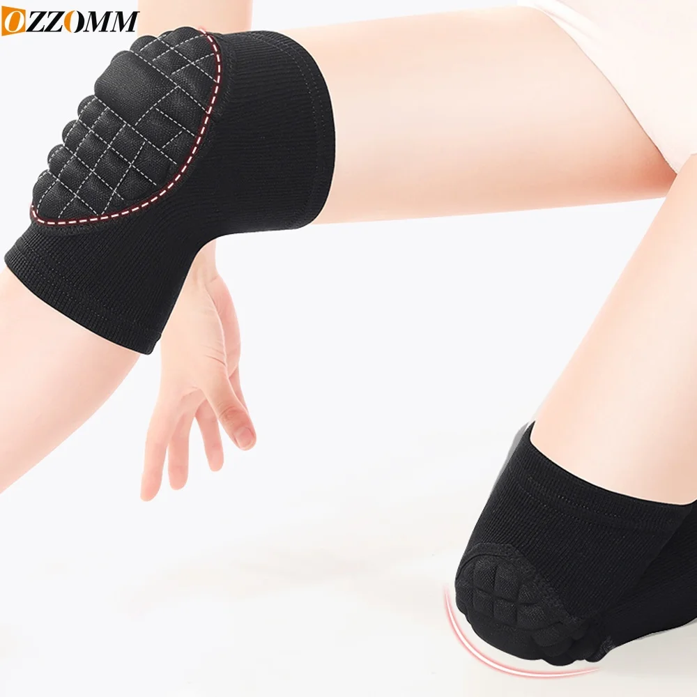 1Pair Anti-Slip Padded Sponge Knee Brace, Breathable Flexible Elastic ...