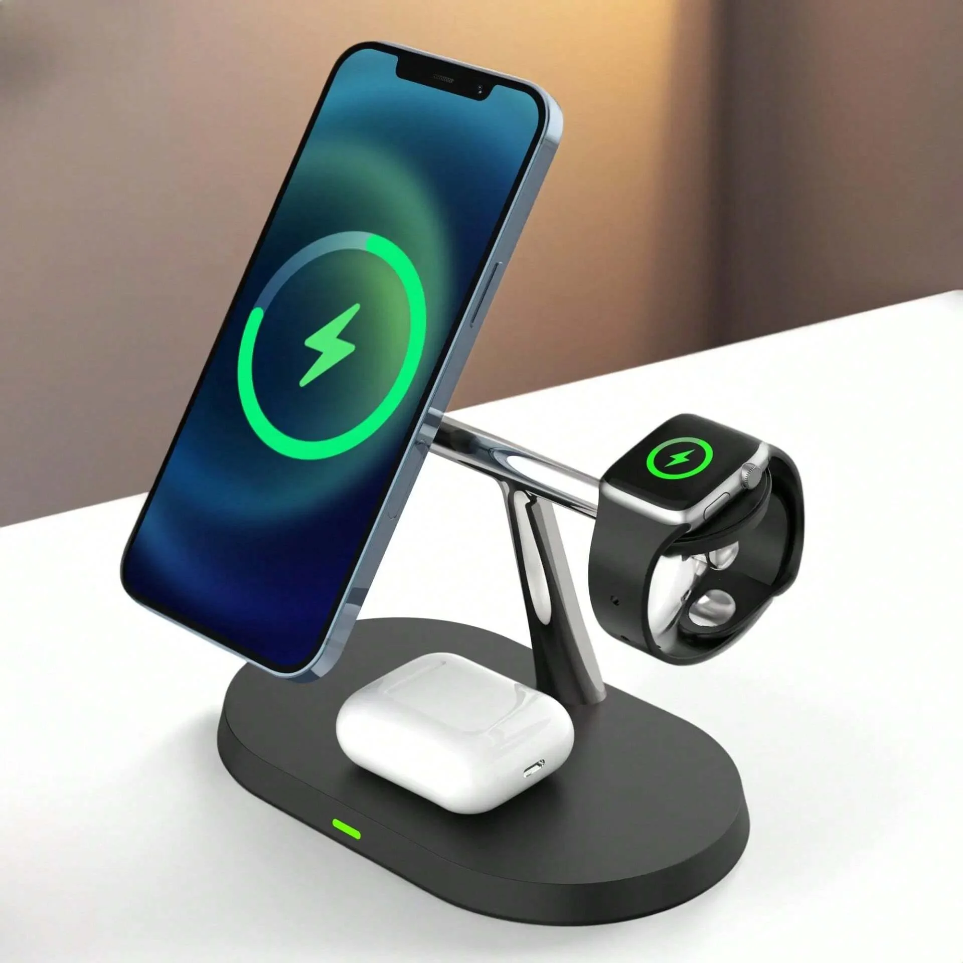 3-in-1-Wireless-Charger-Stand-Magnetic-For-iPhone-12-13-14-15-Fast ...