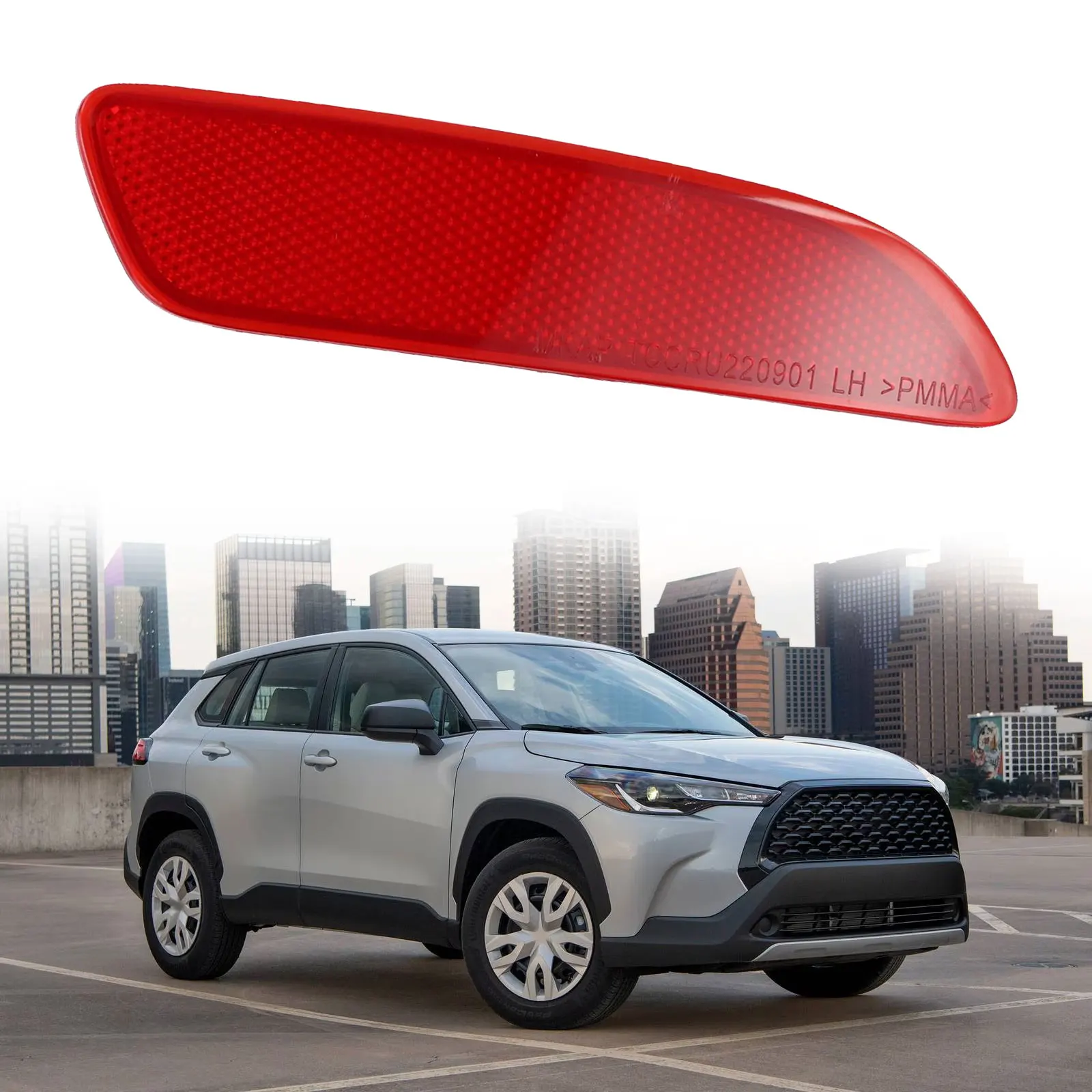 Driver Side Part Rear Bumper Reflector Low-light Driving Safety ...