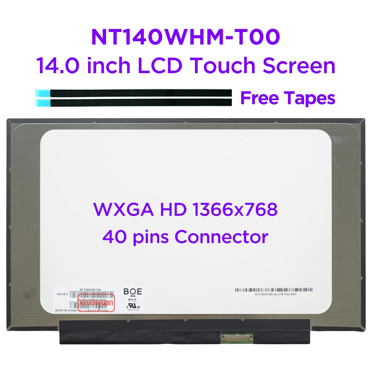 14-0-Laptop-LCD-Touch-Screen-NT140WHM-T00-Fit-B140XTK02-0-For-HP-14A ...