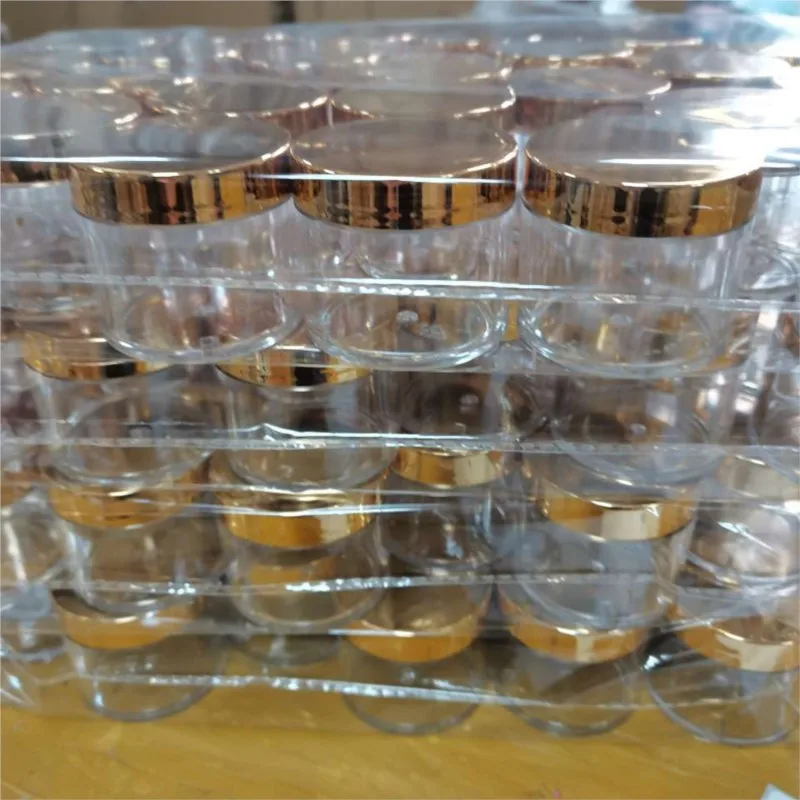 20/50/100Pcs Gold Lid Clear Empty Refillable Bottles 10/30/60ML Makeup ...