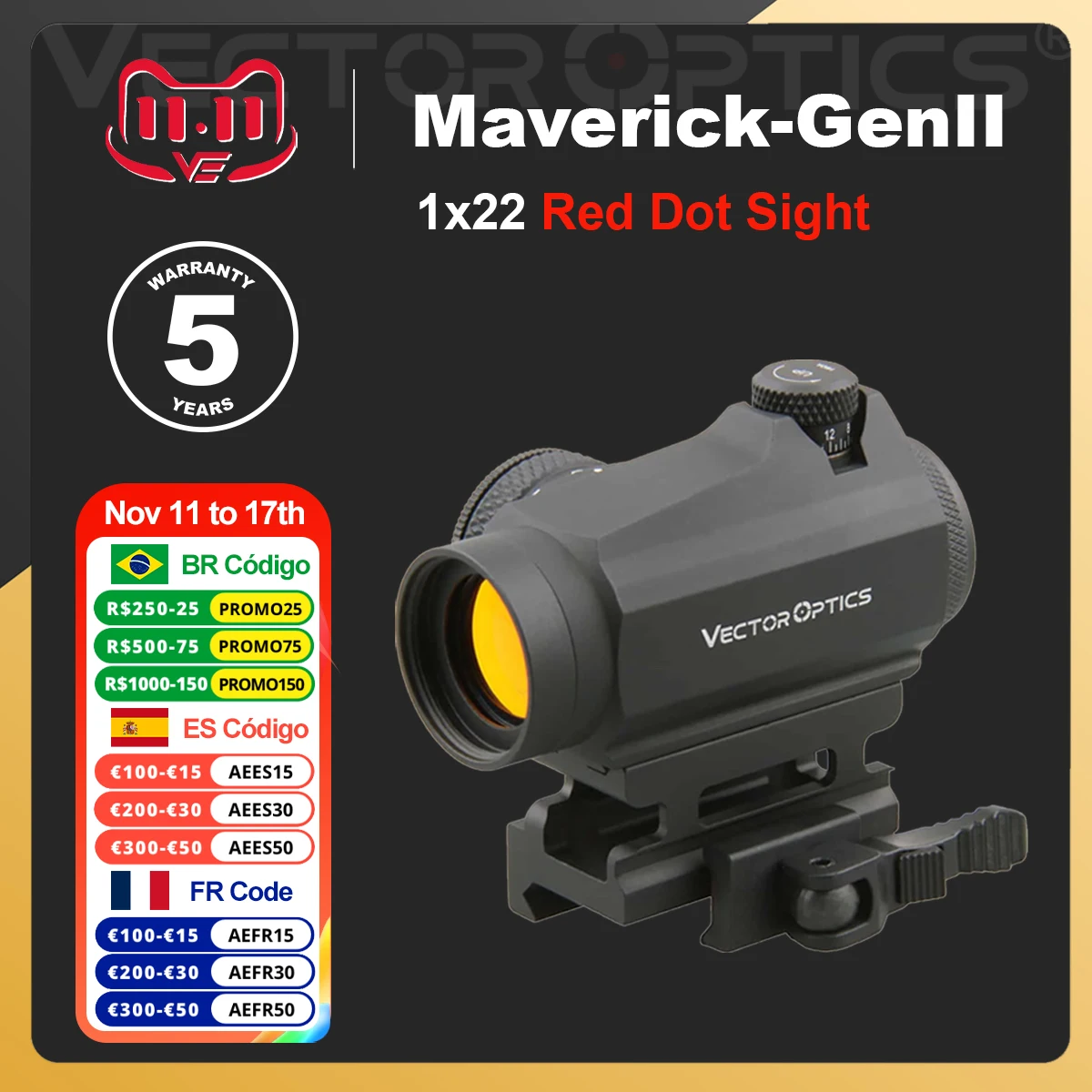 Vector-Optics-Maverick-Red-Dot-Sight-compacto-com-3MOA-tamanho-do-ponto ...
