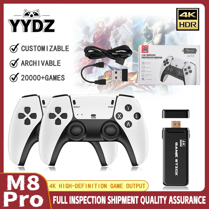 M8 Pro video game console HDMI high-definition 4K TV retro game stick ...