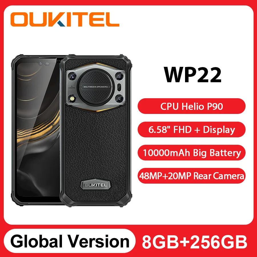 Oukitel teléfono inteligente WP22 versión Global, celular resistente de ...