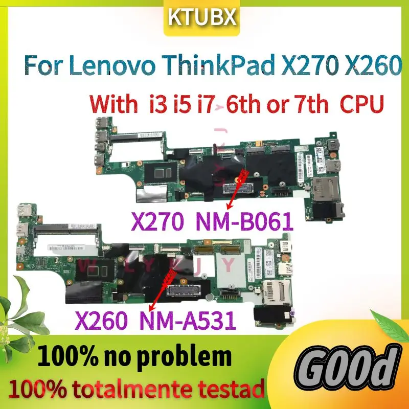For Lenovo Thinkpad X270 X260 Laptop Motherboard.DX270 NM-B061 /BX260 ...
