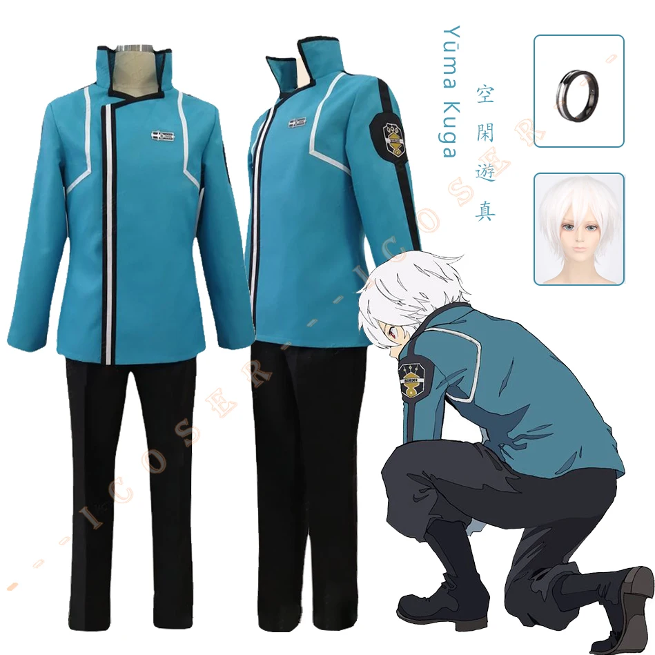 Anime-World-Trigger-Kuga-Yuma-Costume-Cosplay-Green-School-Blue-Rank ...