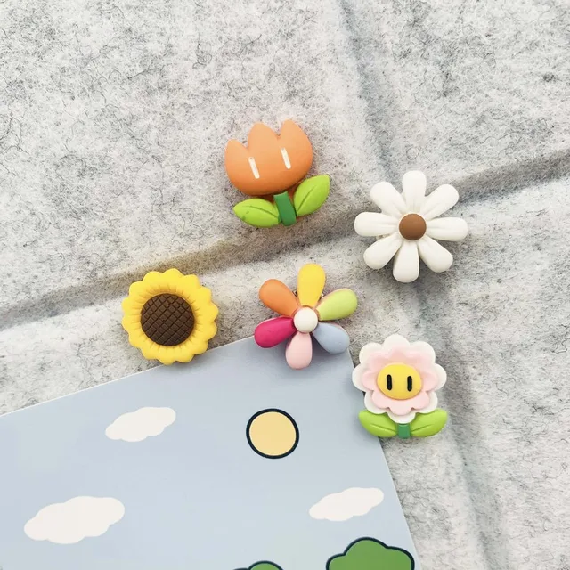 5Dbs Pushpins Aranyos Színes Napvirág Push Tollok Dekoráció Fal Parafa ...