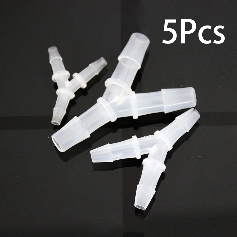 5Pcs-Y-Style-Tee-Connectors-Hose-Barb-Fitting-Y-Shaped-3-Way-plastic ...