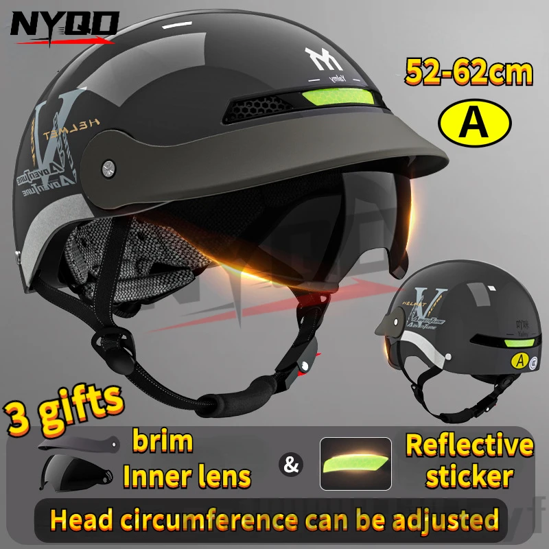 Motorcycle Helmets for Men Women Electric Vehicles Summer Helmets Sun ...