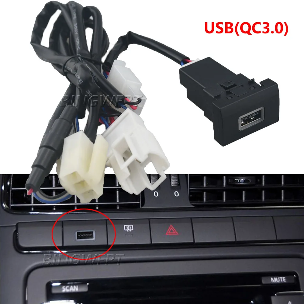 Car charger QC3.0 USB Interface Socket Auto Phone Fast Charging Adapter ...