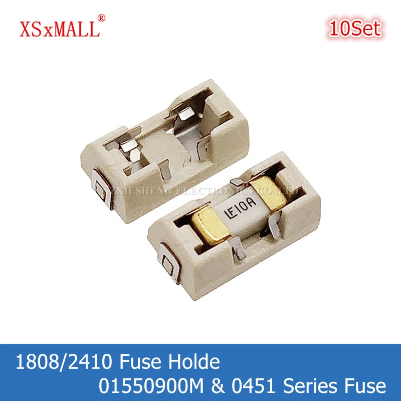 10Set-1808-2410-SMD-Fuse-Holder-01550900M-High-Temperature-Resistance ...