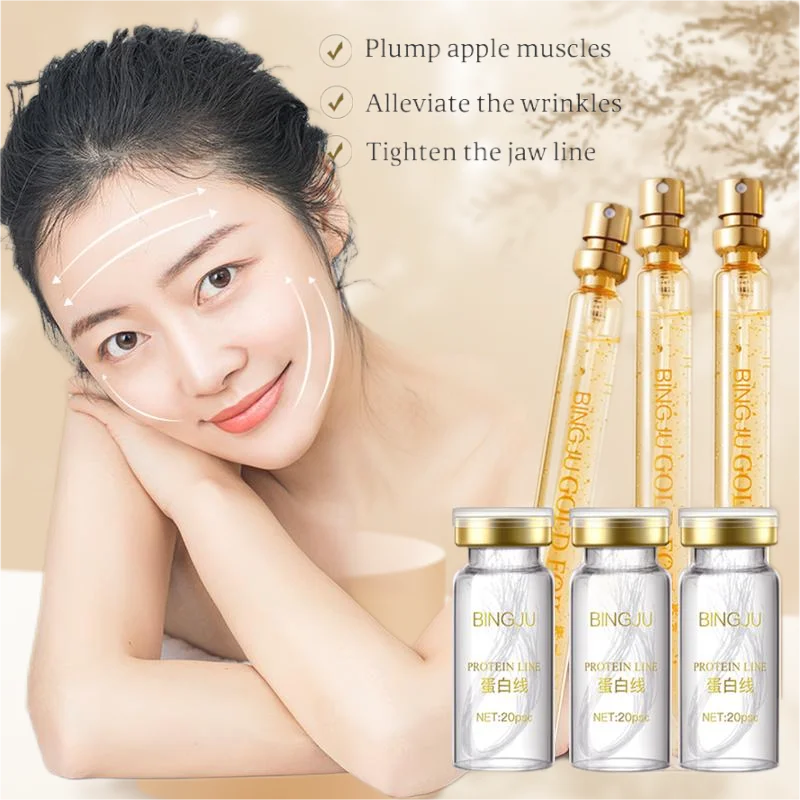 24K Gold Face Filler Absorbable Collagen Protein Thread Face Lift Plump ...