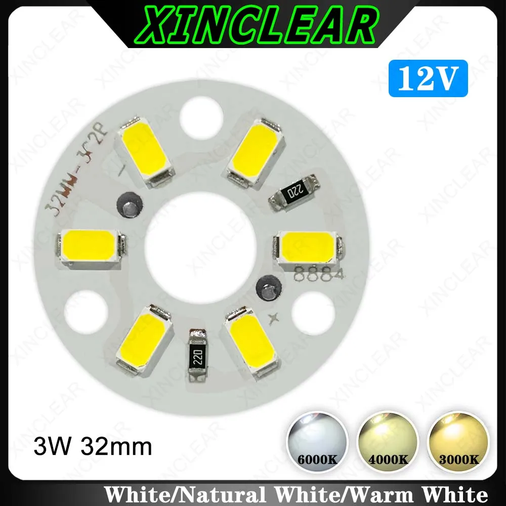 High-Quality-LED-Light-Board-12V-3W-Natural-Warm-White-Dia-32MM-SMD ...