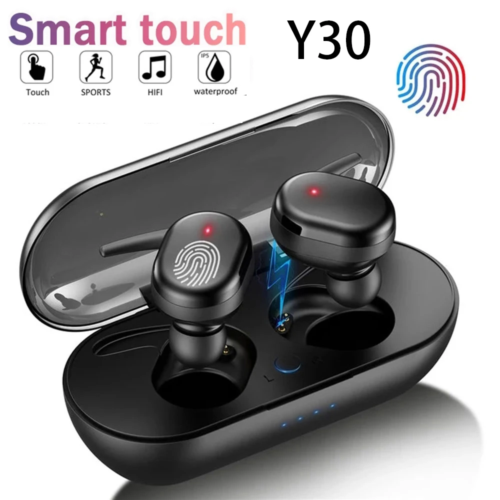 Auriculares inalámbricos Y30 TWS con Bluetooth, cascos intrauditivos estéreo de alta calidad con ...