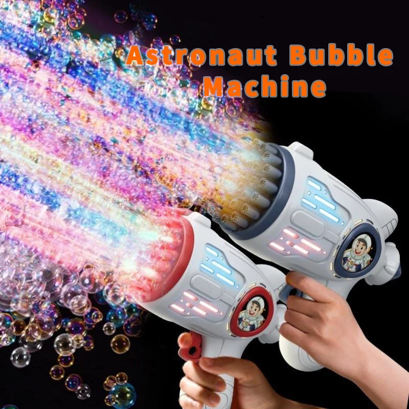 32Holes-Astronaut-light-bubble-gun-electric-children-s-outdoor-multi ...