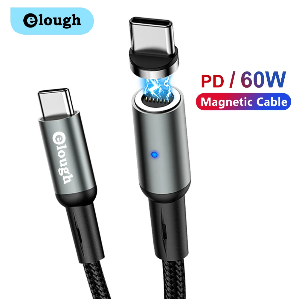 Elough Usb C To Usb Type C Cable Pd 60w Usb C Magnetic Cable Magnetic ...