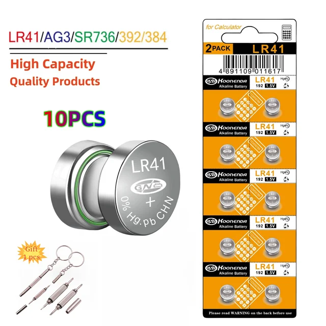 High Capacity 10-100pcs LR41 Batteries AG3 L736 LR736 SR41 192 384 392 ...